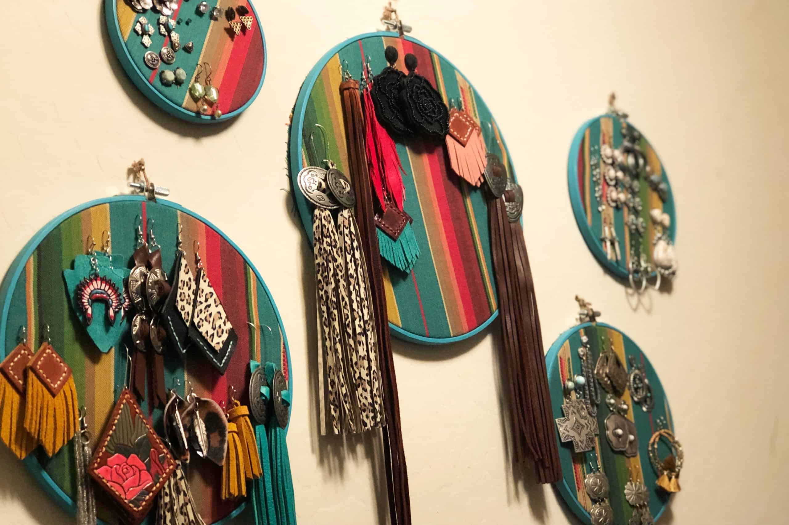 The COWGIRL's DIY: Embroidery Hoop Earring Holders - COWGIRL Magazine